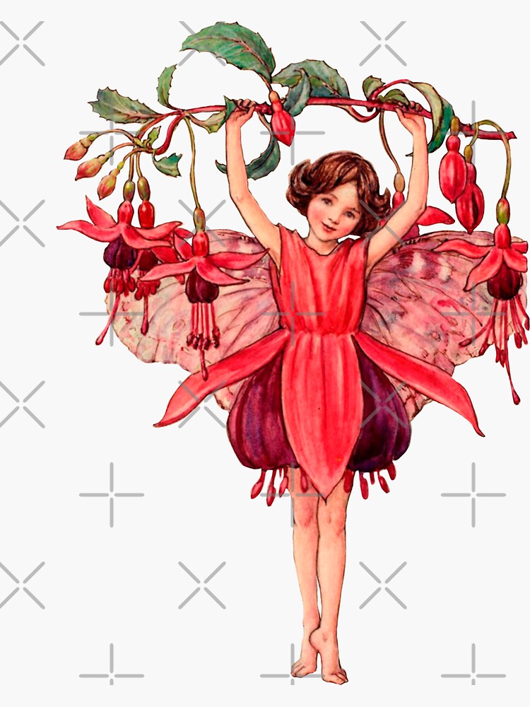 "Cicely Mary Baker Fuchsia Fairy Vintage" Sticker by Bellathewilde ...