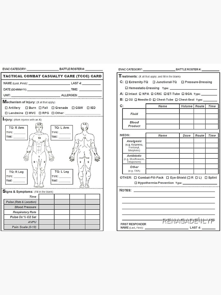 "TCCC - Tactical Care of the Combat Casualty " Greeting Card for Sale ...