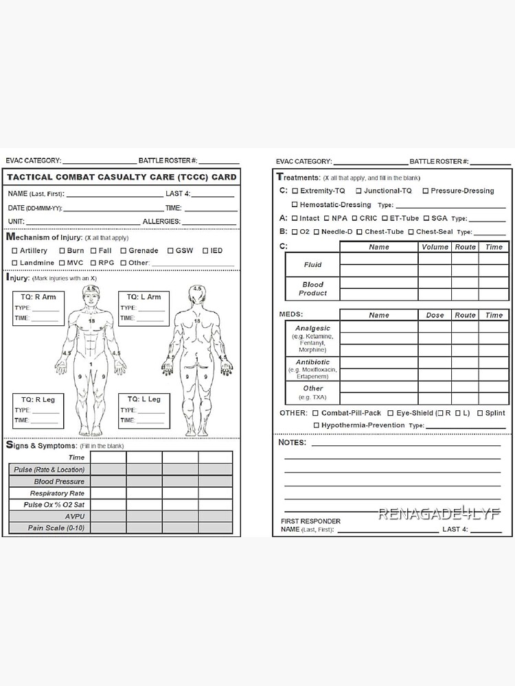 "TCCC - Tactical Care of the Combat Casualty " Sticker for Sale by ...