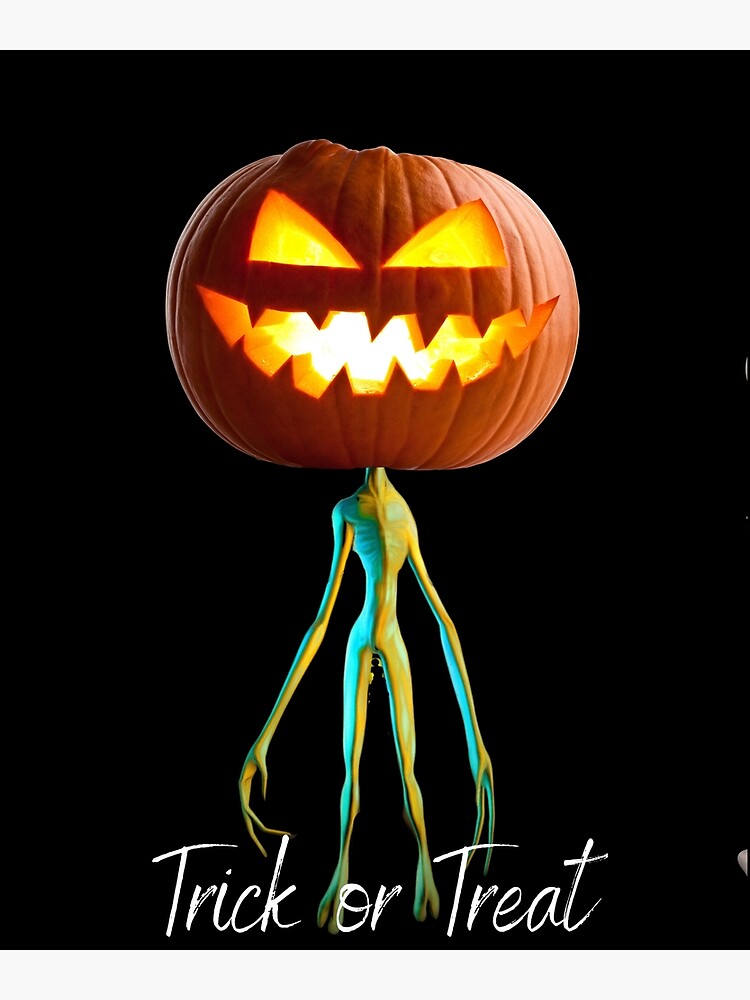 "Alien jack-o-lantern" Poster by vsaenz | Redbubble