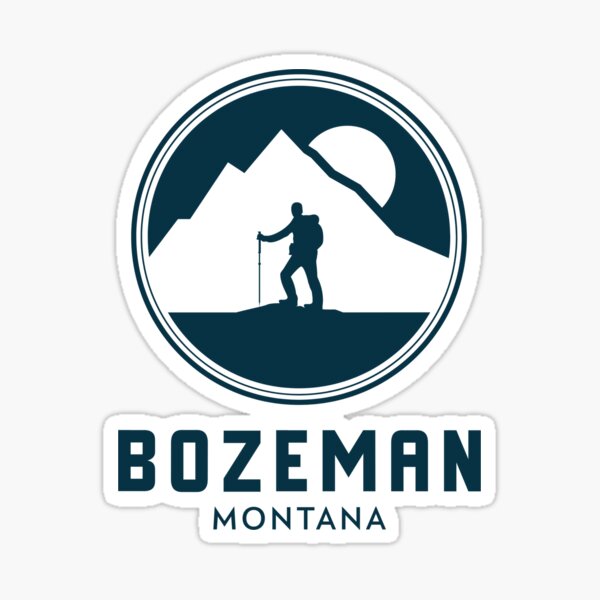 "Hike Bozeman Montana" Sticker for Sale by svelez3 | Redbubble