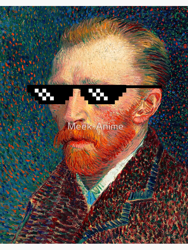 "Van Gogh Wearing Shades Self-Portrait Funny Meme" Magnet for Sale by ...