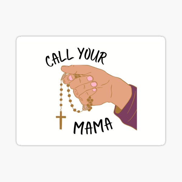 Rosary Bumper Sticker Call Mom Paper & Party Supplies Bumper Stickers ...