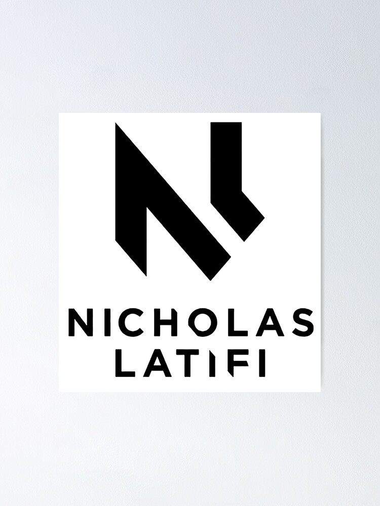 "nicholas latifi logo" Poster for Sale by korinverisa | Redbubble