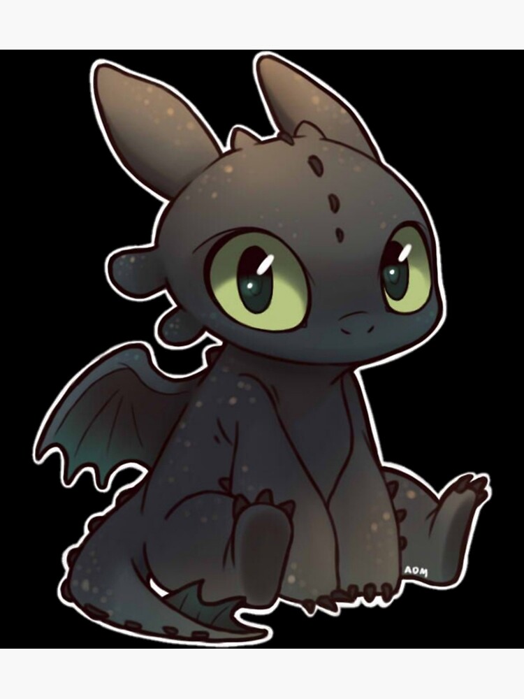 "Chibi Toothless Night Furry Sticker" Poster for Sale by cotveola ...