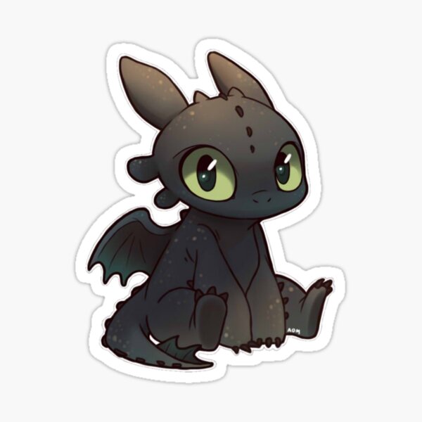 "Chibi Toothless Night Furry Sticker" Sticker for Sale by cotveola ...