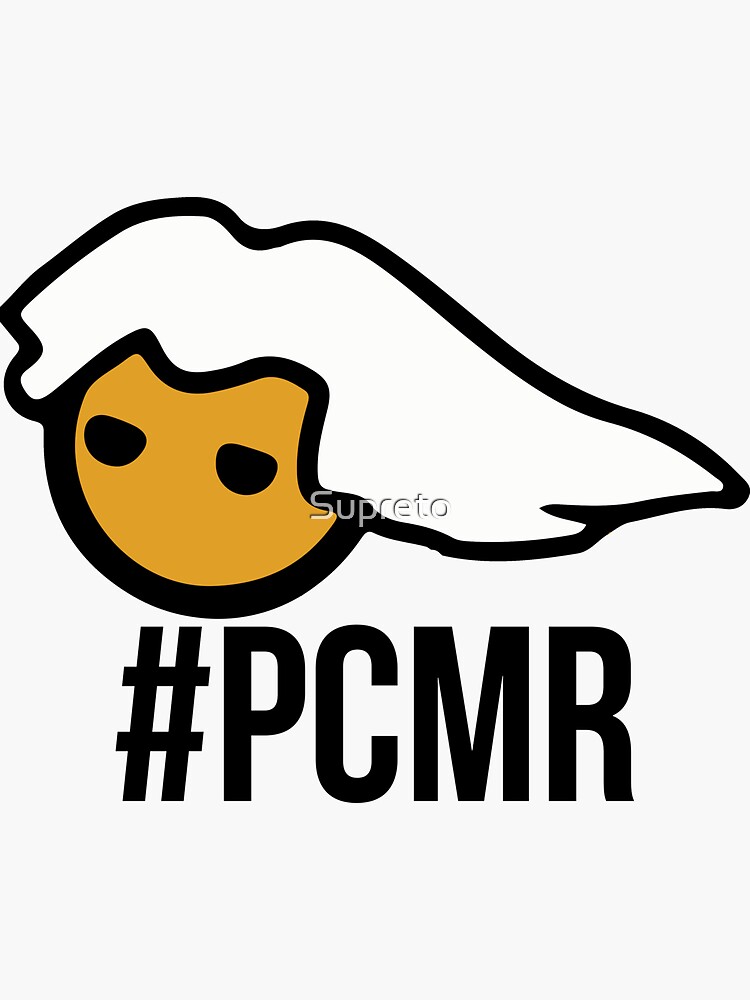 "PC Masterrace head - with text - PCMR" Sticker for Sale by Supreto ...