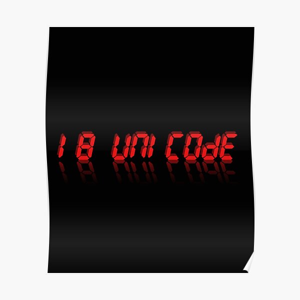 "Digital I Unicode" Poster for Sale by TharuViduArts | Redbubble