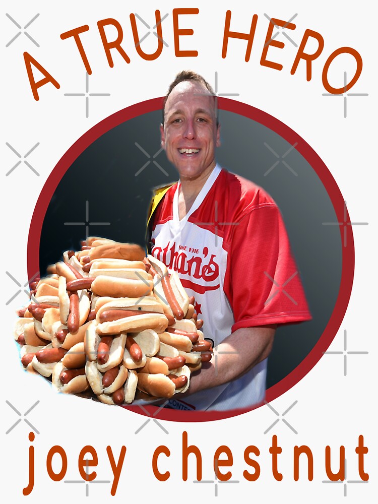 "Women My Favorite Joey Chestnut Atrue Hero Retro Vintage" Sticker for ...