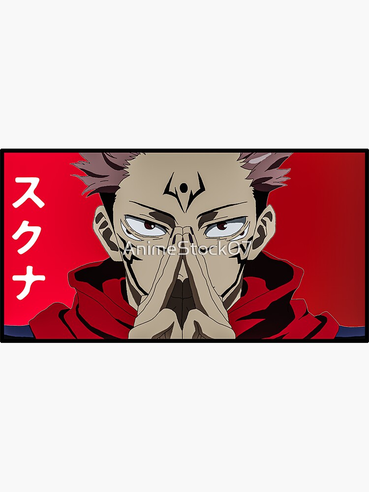 "SUKUNA DOMAIN EXPANSION" Sticker for Sale by AnimeStock07 | Redbubble