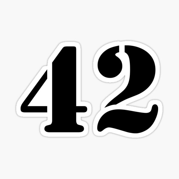 "The answer: 42" Sticker by -vage- | Redbubble