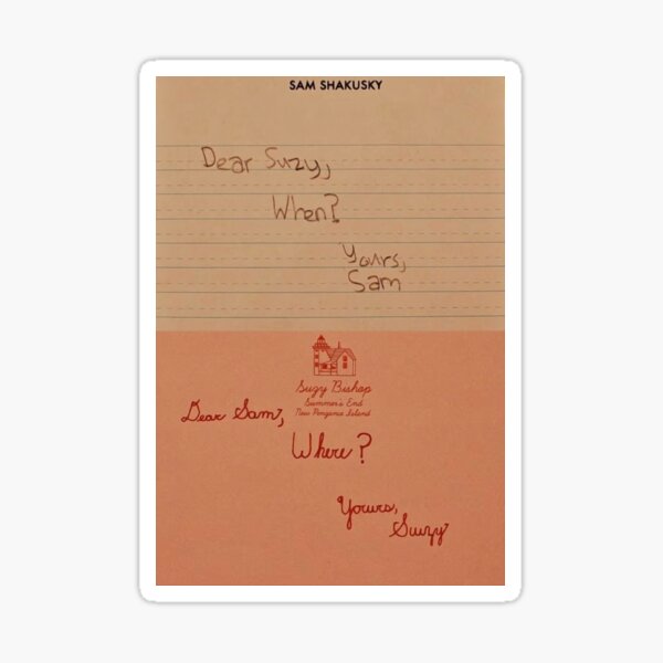 Moonrise Kingdom Sam And Suzy Sticker Sticker For Sale By Rbaijan