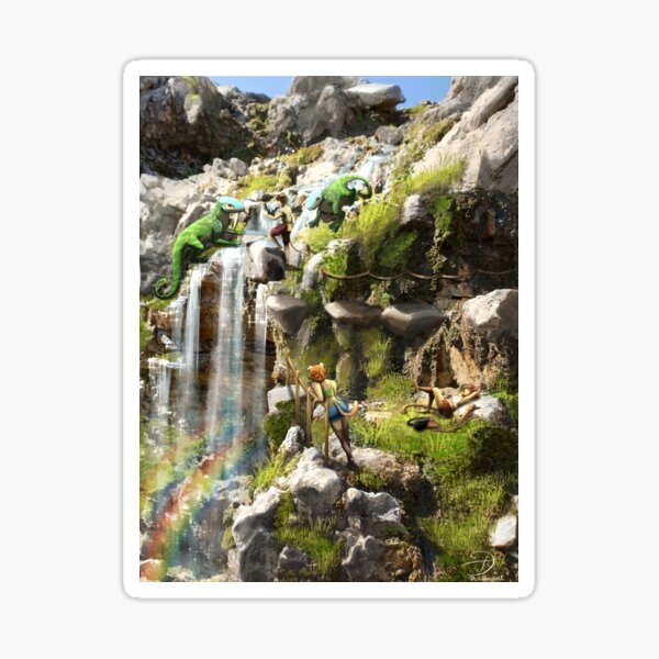 "Waterfalls" Sticker for Sale by TrixianArt | Redbubble
