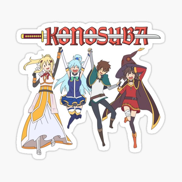 "Konosuba Anime Cartoon" Sticker for Sale by ChibiCheems | Redbubble