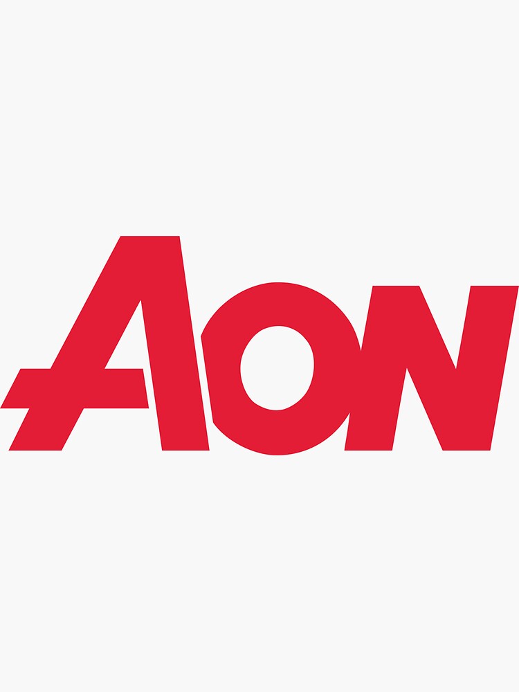 "Aon Logo" Sticker for Sale by Orionmadrasah | Redbubble