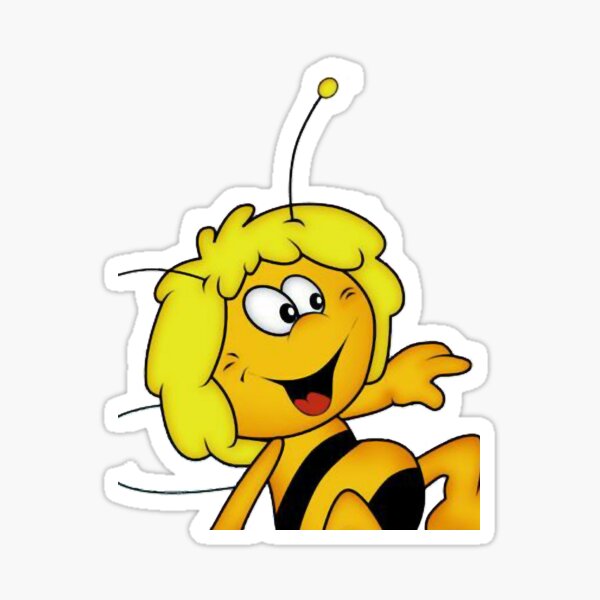 Pegatina Maya La Abeja Y Su Mejor Amiga Teniendo Grandes Aventuras Sonriendo Volando De