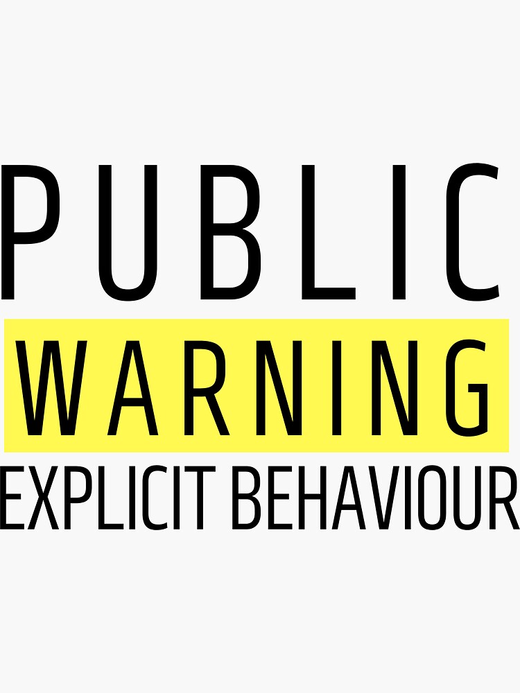 "Public warning" Sticker for Sale by Typodrama | Redbubble