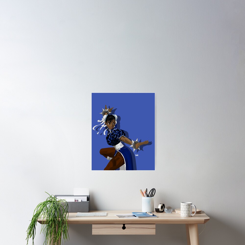 "Black Chun Li" Poster by cartoonboomin | Redbubble