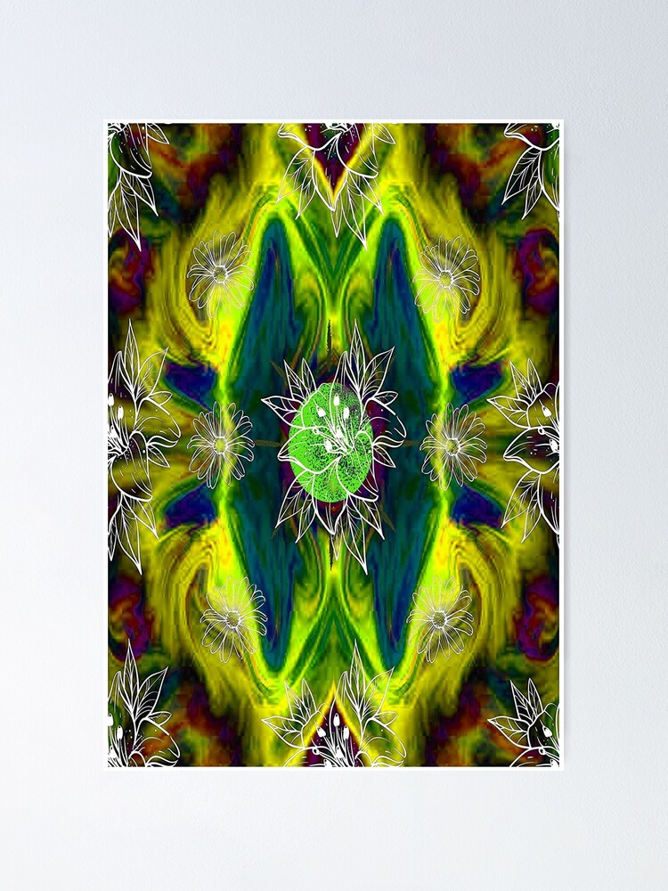 "Bold Bright Psychedelic Trippy Botanical Pattern, 2, Graphic ...