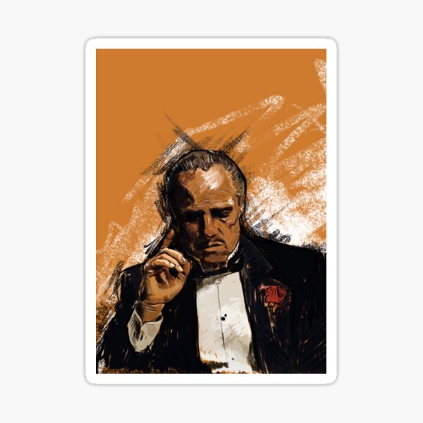 "The Godfather " Sticker for Sale by Gapsart | Redbubble
