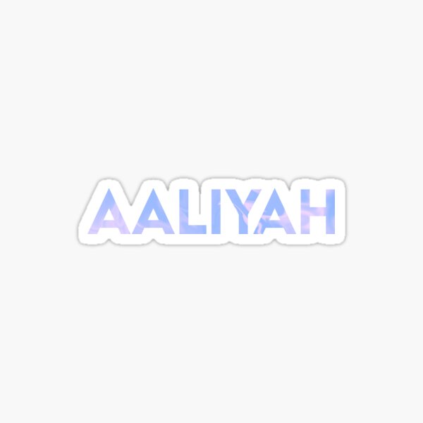 "Aaliyah Name" Sticker for Sale by ellebackup | Redbubble