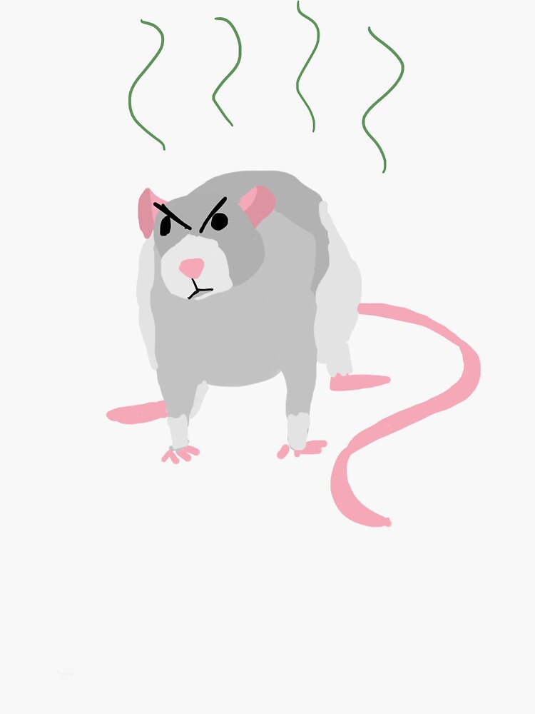 "Angry Stinky Rat" Sticker for Sale by Nateynatee | Redbubble