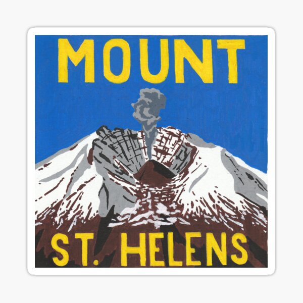 "Mount St. Helens volcano" Sticker for Sale by rocksonpaper | Redbubble