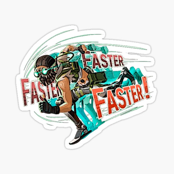 "Apex Legends Holospray Octane Faster! Faster! Faster!" Sticker for ...