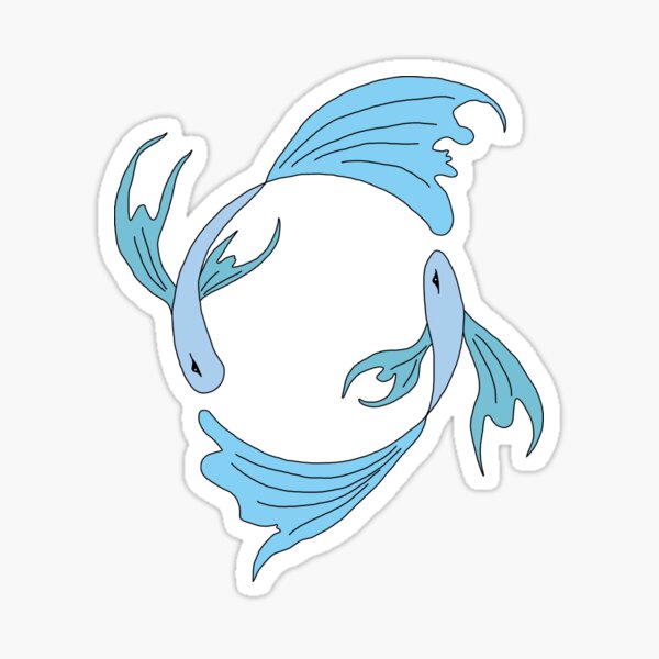 "Fantail Fish" Sticker for Sale by AnnieHines | Redbubble