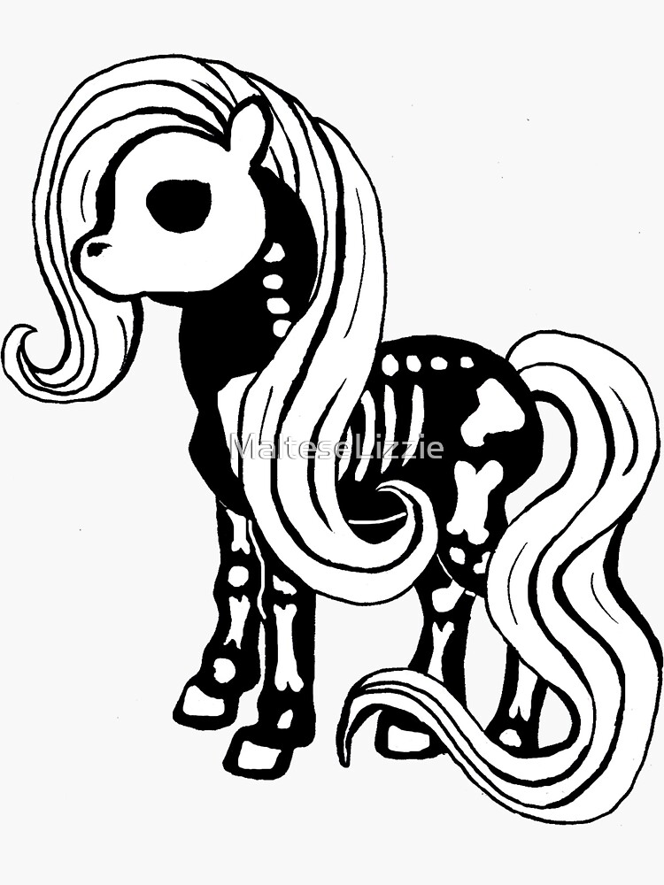 "Anatomy Beastie: My Little Skeleton Pony" Sticker for Sale by ...