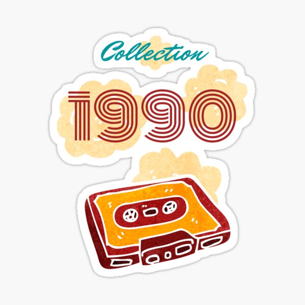 "collection 1990" Sticker for Sale by sakwarinart | Redbubble