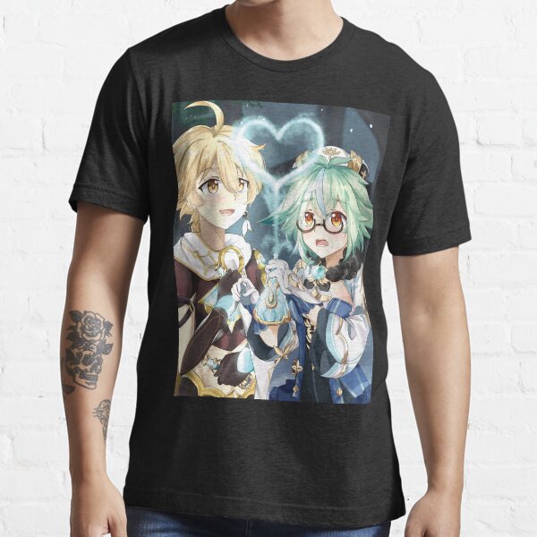"Genshin Impact Traveler Aether " T-shirt for Sale by delfinart ...