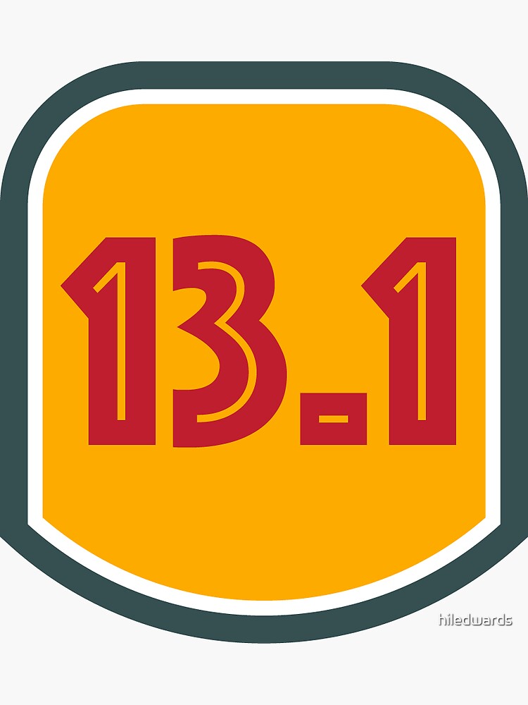 "13.1" Sticker for Sale by hiledwards | Redbubble