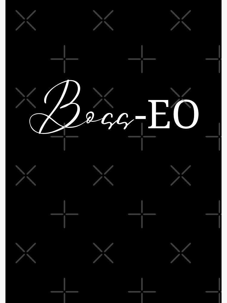 "Boss-EO Cursive Word Art Print Inspirational Quote Home Decor Sticker ...