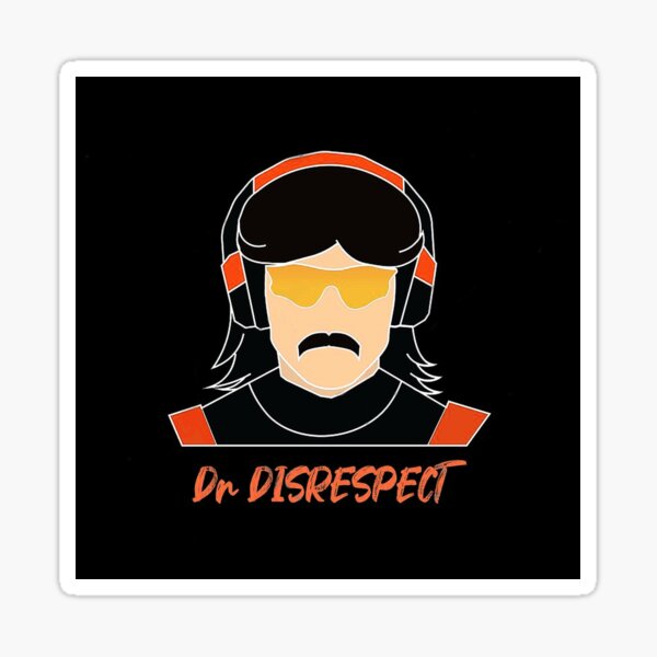 "dr. Disrespect Gaming Essential" Sticker for Sale by ArtDragon31 ...