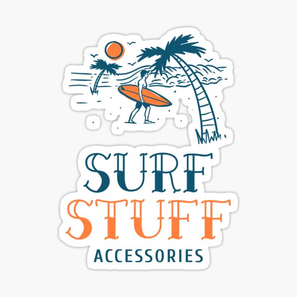 "surf stuff accessories" Sticker for Sale by aliomarup | Redbubble