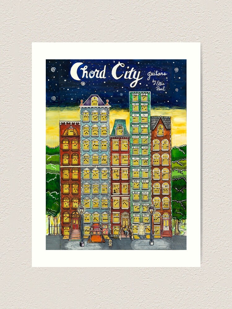 "Chord City by Ellis Paul" Art Print for Sale by Ellispaul | Redbubble