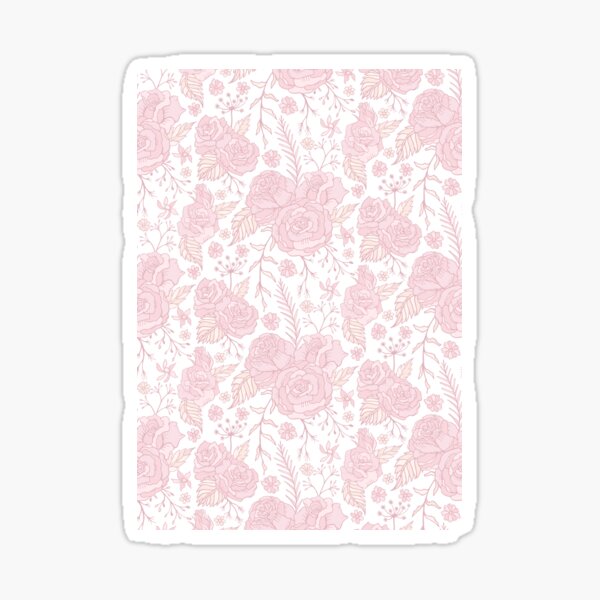 "Vintage Cottagecore Pink Roses v2" Sticker for Sale by REApparelCo ...