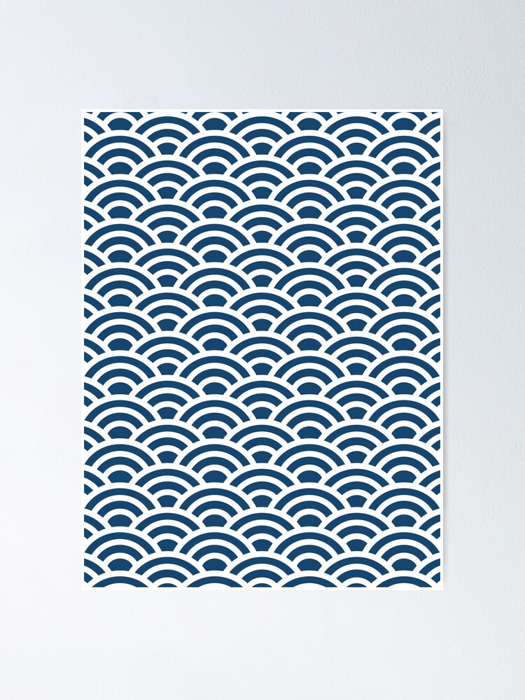 "Japanese Pattern Wagara Waves Seigaiha" Poster for Sale by ...