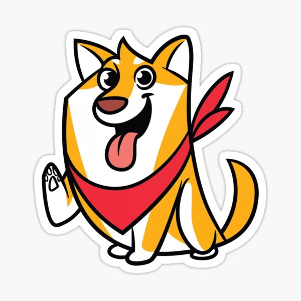 "happy and friendly dog meme" Sticker for Sale by SLFLIXstuodio | Redbubble