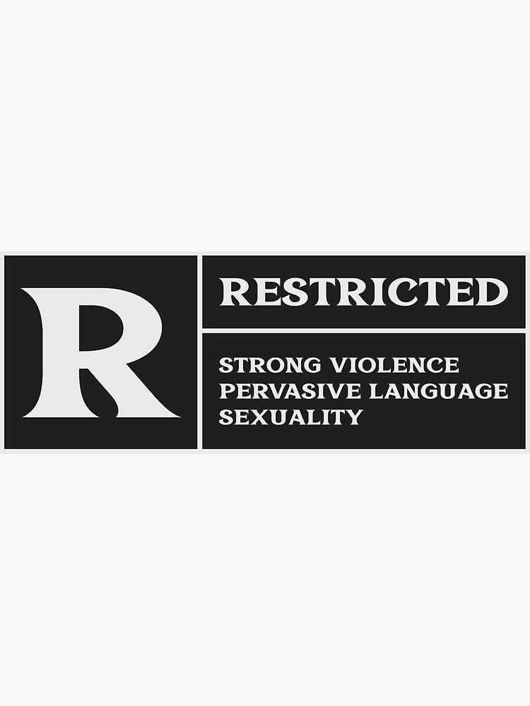 "Restricted R" Sticker for Sale by Serenitylevel | Redbubble