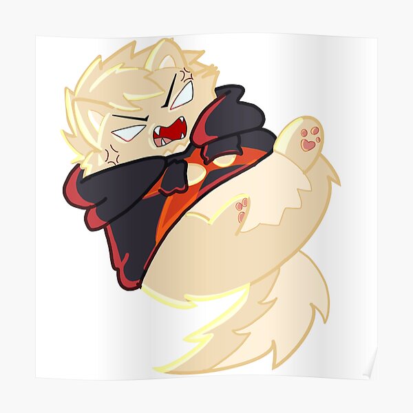 "bakugou cat" Poster for Sale by MrHarvestDemon | Redbubble
