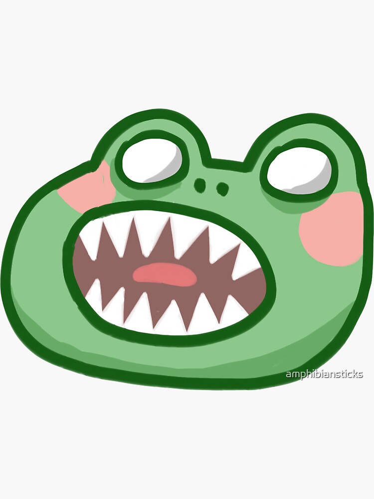 "cursed frog" Sticker for Sale by amphibiansticks | Redbubble
