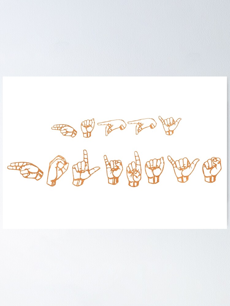 "ASL "Happy Holidays"" Poster by procrastimake | Redbubble