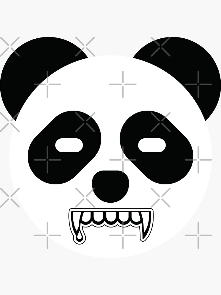 "Vampire panda | retro vintage" Sticker for Sale by Artystico | Redbubble
