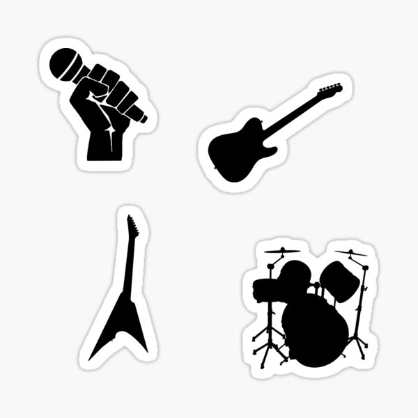 "Band sticker pack" Sticker for Sale by ashleyhudson | Redbubble