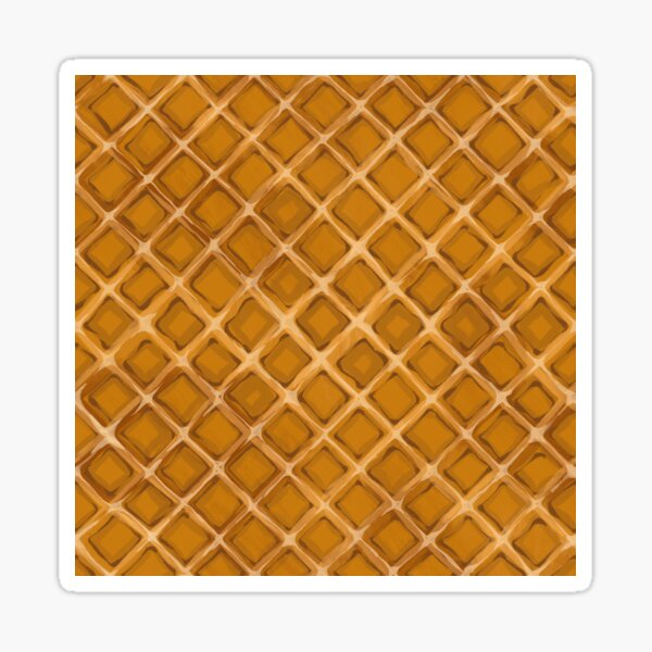 "waffle crust cone - pattern repeat" Sticker for Sale by littlepeaberry ...