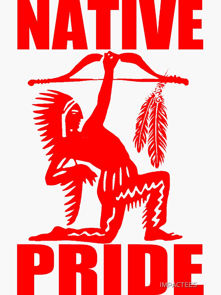 "NATIVE PRIDE" Sticker for Sale by IMPACTEES | Redbubble