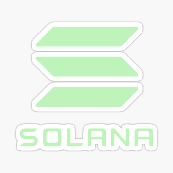 "Solana SOL Mint Green" Sticker for Sale by PopFoxT-shirts | Redbubble