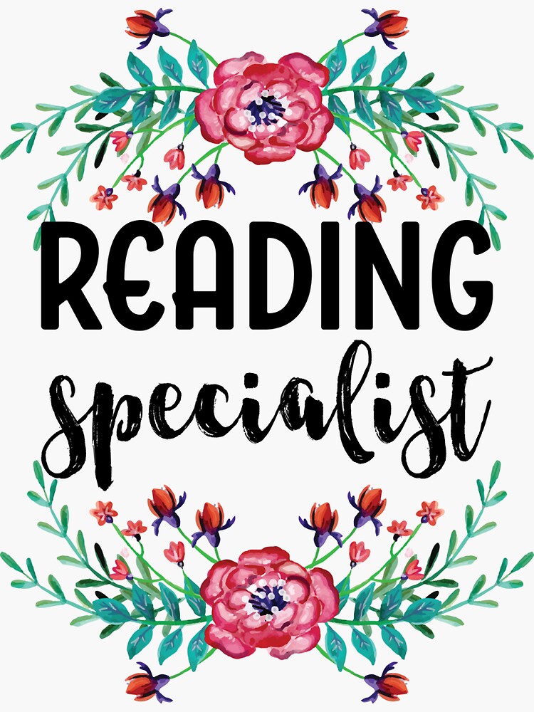 "Reading Specialist Floral Wreath" Sticker for Sale by kamrankhan ...